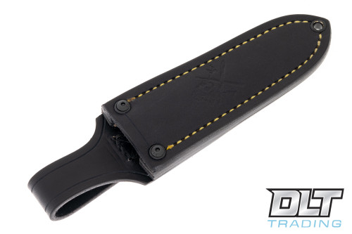 Skinbender Grunt Sheath - Logo Black Leather - Light Yellow Thread ...