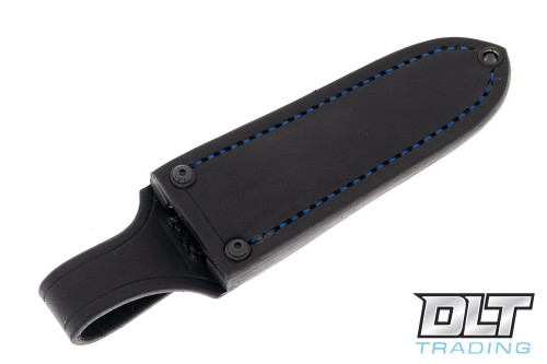 Skinbender Grunt Sheath - Black Leather - Blue Thread - DLT Trading