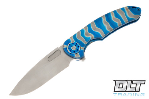 Curtiss F3 Large Flipper - Slicer MagnaCut - Blue Torched Titanium ...