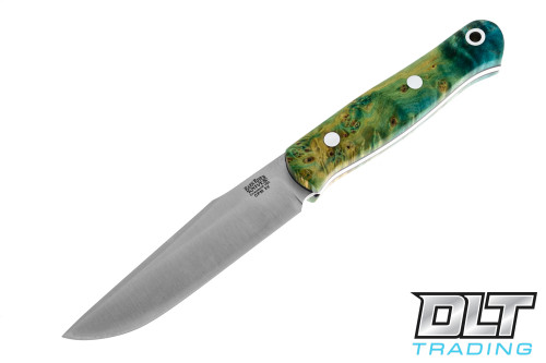 Ultra Lite Field Knife Lime Green Maple Burl - Purple Liners - DLT Trading