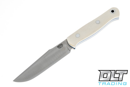 Ultra Lite Field Knife White Linen Micarta - Blue Liners - DLT Trading