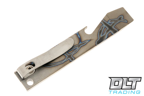 Maverick Customs 4" Flamed Titanium Pry Bar #9 - DLT Trading