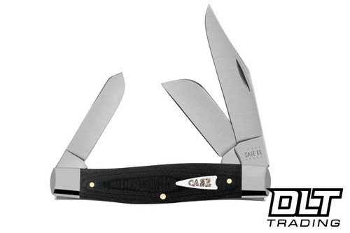 Case Large Stockman - Smooth Black Micarta - DLT Trading