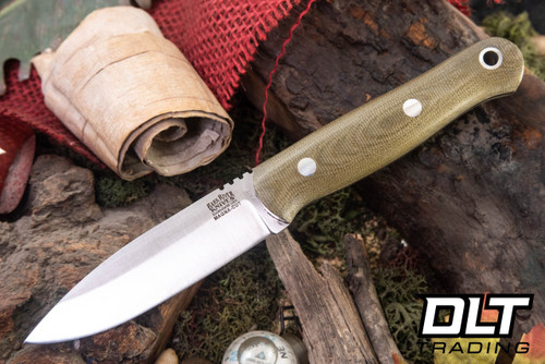 Bark River Bushcraft Scout MagnaCut Green Canvas Micarta