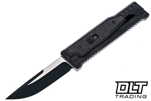 Reate Exo M Elmax Drop Point Pvd Titanium Marbled Carbon Fiber
