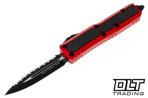 Microtech 126-3RDCFIS Daytona D/E - Red Handle - Carbon Fiber Inlay ...