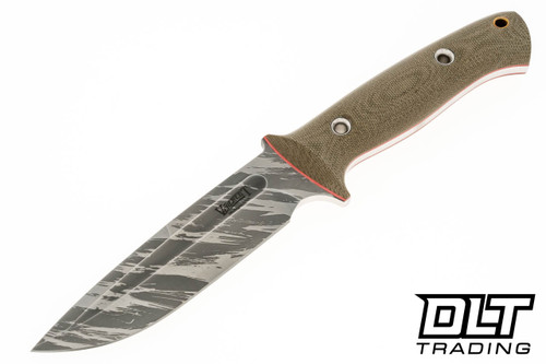 Vehement K2 OD Micarta - Red Liners - Satin Tigerlypse Blade - Black ...