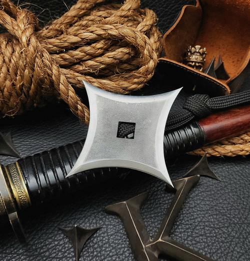 Vehement Senban Shuriken - Leather Pouch - DLT Trading