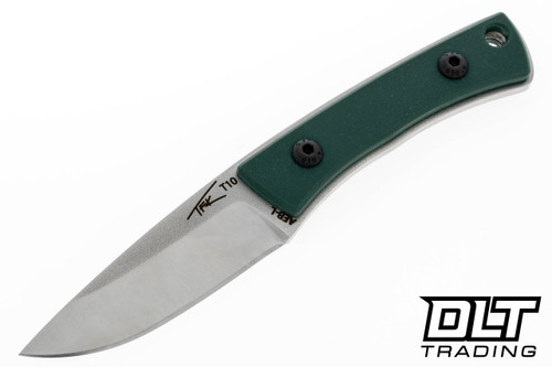 TFK T10 - Satin AEB-L Blade - OD Green G-10 - Brown Leather Sheath ...