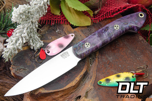 Bark River Bird & Trout CPM-154 Deep Purple Maple Burl - Mosaic Pins #3
