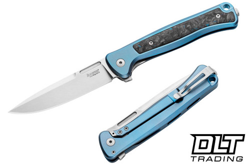 LionSteel Skinny - Blue Titanium - Stonewashed MagnaCut Blade - Blue ...
