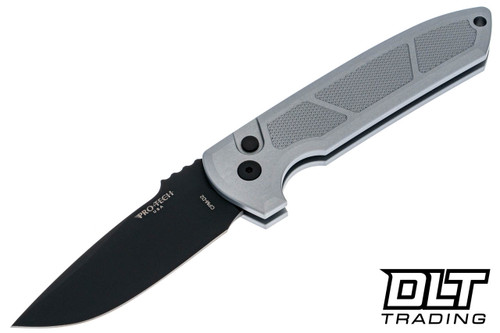 Pro-Tech Rockeye - Textured Grey Handle - Black Blade - DLT Trading