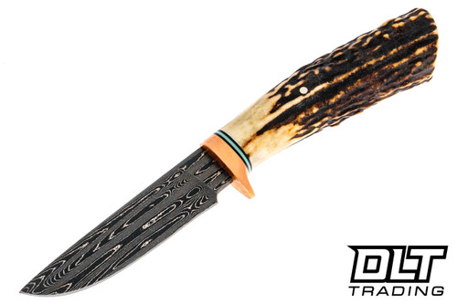 Wa Surls Stekoa Sambar Stag Ladder Damascus Blade Copper Guard