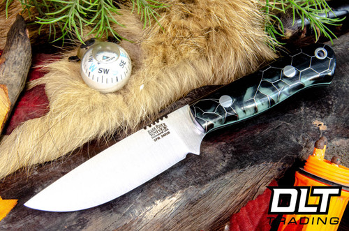 Bark River Necker II S45VN Stargazer Kraken Voodoo Resin - Sea Blue Liners