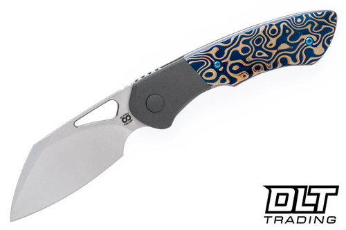Olamic Cutlery WhipperSnapper Bolsterlock Sheepsfoot - Satin Blade - Blasted Bolster - Fedokume ...