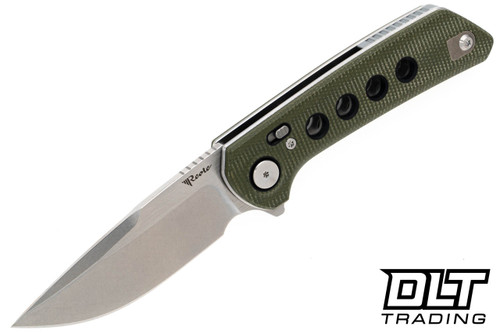 Reate Pl Xf Nitro V Green Canvas Micarta Black G 10 Inlay