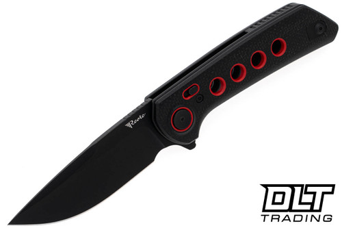 Reate Pl Xf Nitro V Black Canvas Micarta Red G 10 Inlay Black Pvd