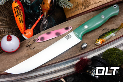 Bark River Fin & Bone MagnaCut Ghost Green Jade G-10 - Green Liners