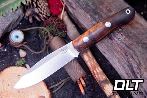 Bark River Mini Tundra 3V Desert Ironwood Burl - Red Liners #3