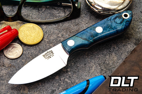 Bark River PSK 3V Blue Spalted Maple Burl - Red Liners