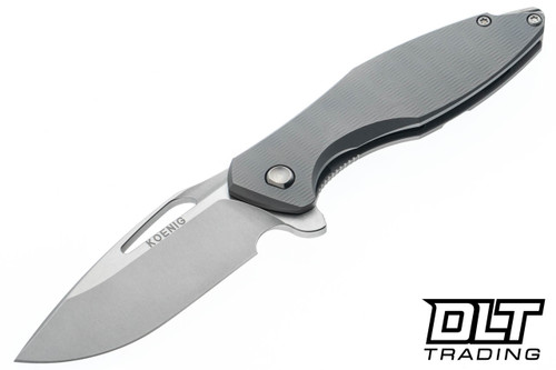 Koenig Mini Arius - Plexa Pattern Titanium - Burnished M390 Blade ...