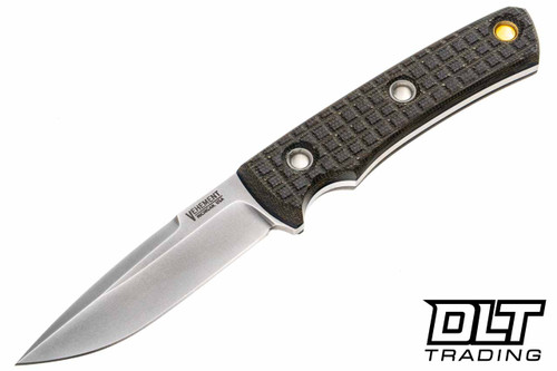 Vehement Knives - Custom Foreman - OD Green Frag Micarta - Black Liners ...