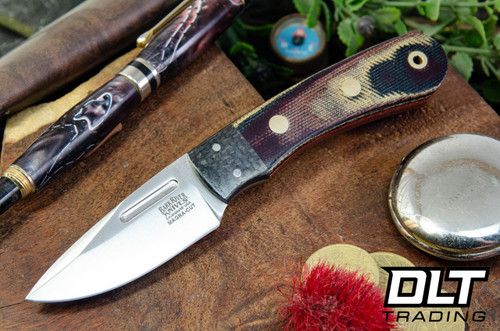 Bark River Essential MagnaCut Snakeskin Burgundy Canvas Micarta ...