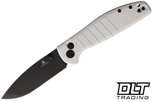 Bestechman Goodboy - Button Lock - White G-10 - Black PVD D2 Blade ...