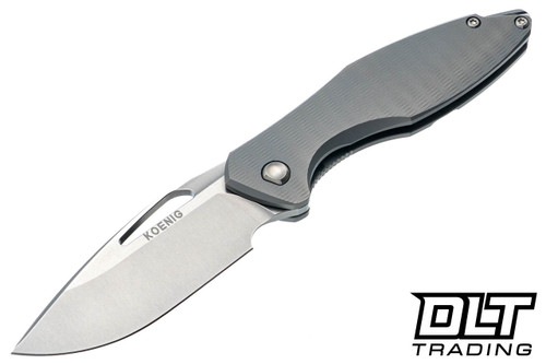 Koenig Mini Arius Non Flipper - Plexa Pattern Titanium - Burnished M390 ...