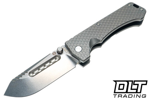 PMP Ultimate Alpha Beast - Bead Blasted Titanium - Stonewashed Blade ...