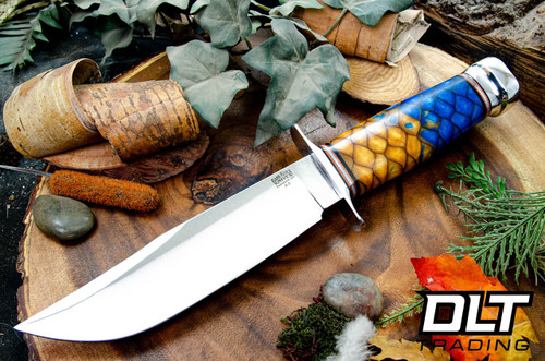 Bark River 1909 Michigan Bowie 7" A2 Amber Sea Dragon Scale