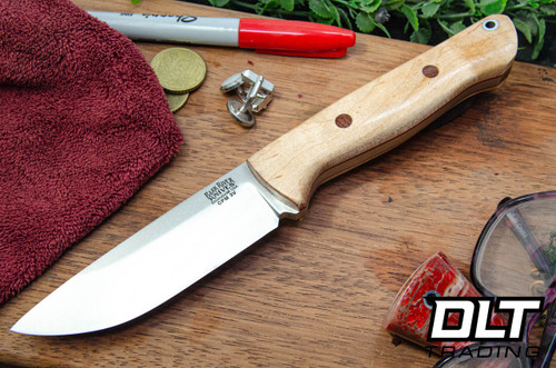 Bark River Blade Raid Bravo 1 3V Rampless Natural Curly Maple - Red ...