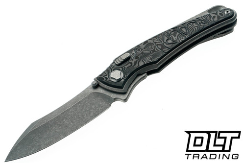 Hawk Knives Talon M390 - Titanium Handle - Black Dunes FatCarbon ...