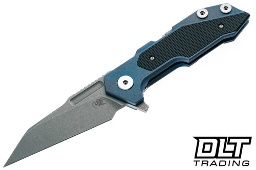 Hinderer Full Track Wharncliffe S45VN - Battle Blue Anodized Titanium ...