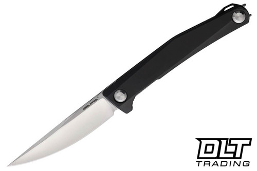 Real Steel Teres Linerlock - Black Aluminum - Satin Nitro-V Blade - DLT ...