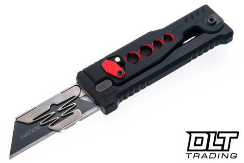 Reate EXO-U Utility Blade - Speed Holes - Black Anodized Aluminum - Red ...