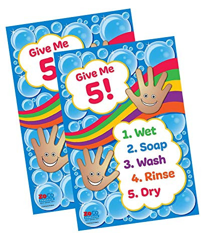 Daycare Posters- Hand Washing Posters- Laminated Health Posters- Hand ...