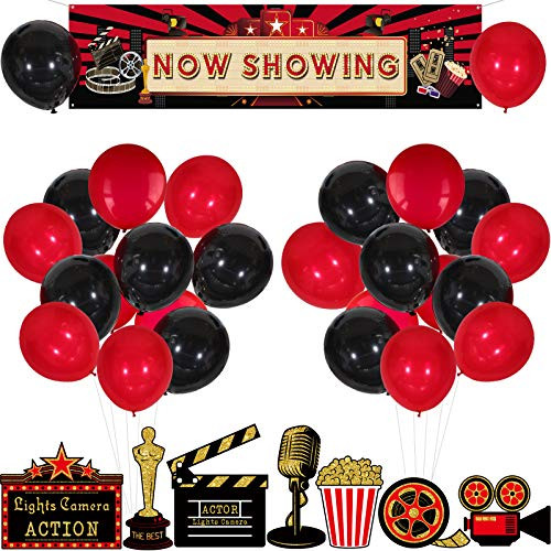 Red Carpet Hollywood Decorations Set Movie Night Decorations Kit Now ...