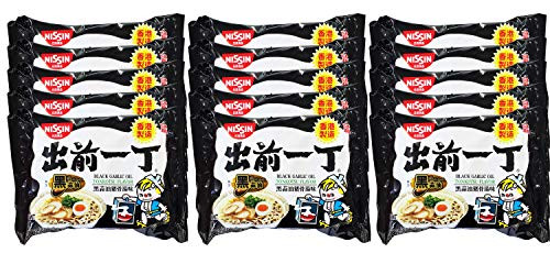 Nissin Damae Instant Ramen with Black Garlic Oil Tonkotsu Flavor -15 ...