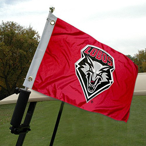 College Flags and Banners Co- UNM Lobos Golf Cart Logo Flag ...