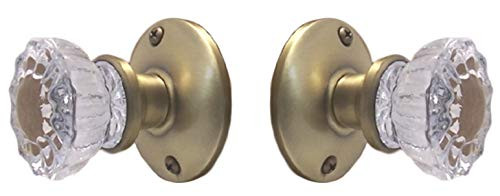 Rousso s Reproductions Crystal Fluted Glass French Door Knob Set as ...