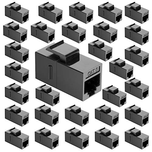 USHANLIN Cat6 Keystone Jack RJ45 Ethernet Couplers Unshielded Female to ...