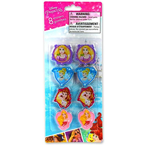 Disney Princess 8 Pack Eraser Set - Disney Princess Shaped Erasers Very ...