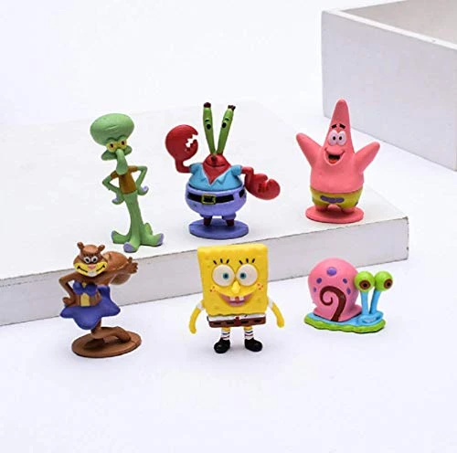 Spongebob Action Toys 6-Piece Set Spongebob Squarepants Figurines ...