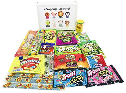 Congratulations ~ Childrens Sour Candy Variety Pack ~ Toxic Waste Sour ...
