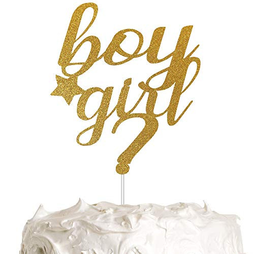 Gender Reveal Cake Topper_ Boy or Girl Cake Topper_ Baby Shower Party ...