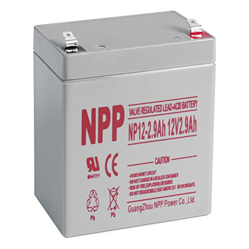 NPP NP12-2.9Ah Rechargeable Lead Acid 12V 2.9 Ah Battery F1 Terminals ...
