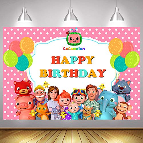 Cocomelon Backdrop Cocomelon Family Backdrop for Kids Happy Birthday ...