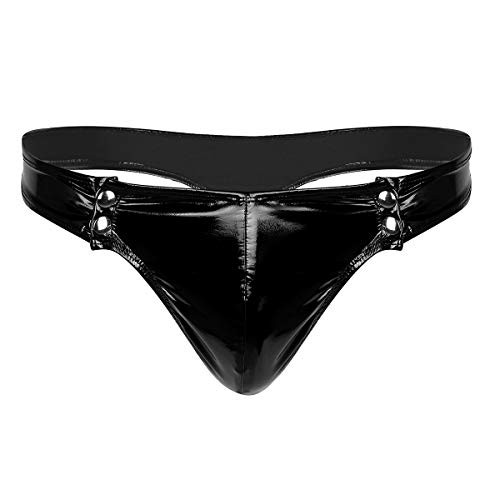 Yeahdor Mens Shiny Metallic Mini Panties Low Rise G-String Thongs T ...