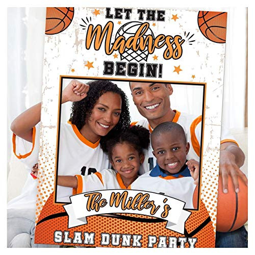 Basketball Birthday Photo Booth Frame Personalized Basketball Photo ...